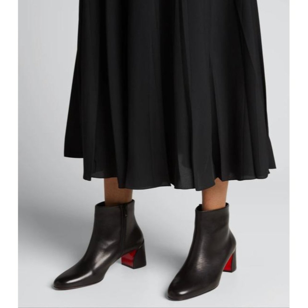 Christian Louboutin Turela Ankle Leather Boots In Bla… - Gem